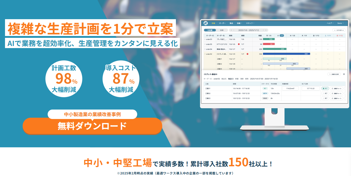 APS（生産スケジューラー）とは？おすすめ6選や代表的な機能、メリットを解説 | SMS DataTech
